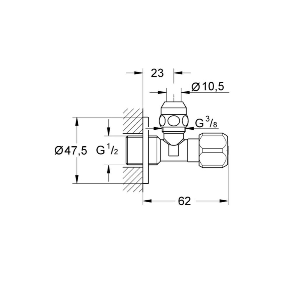 Grohe Universal Angle Valve 1/2″ | PBANGLA.NET